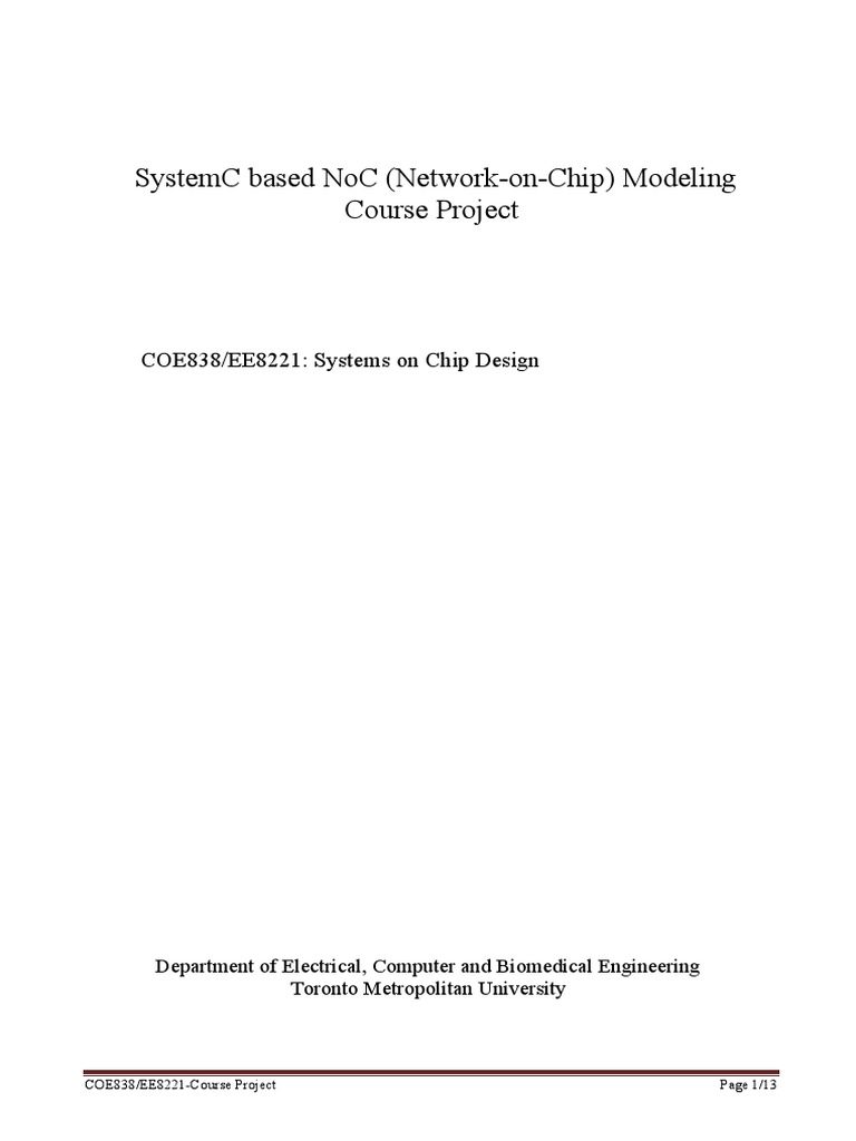NoC Project | PDF | Router (Computing) | Internet Protocols