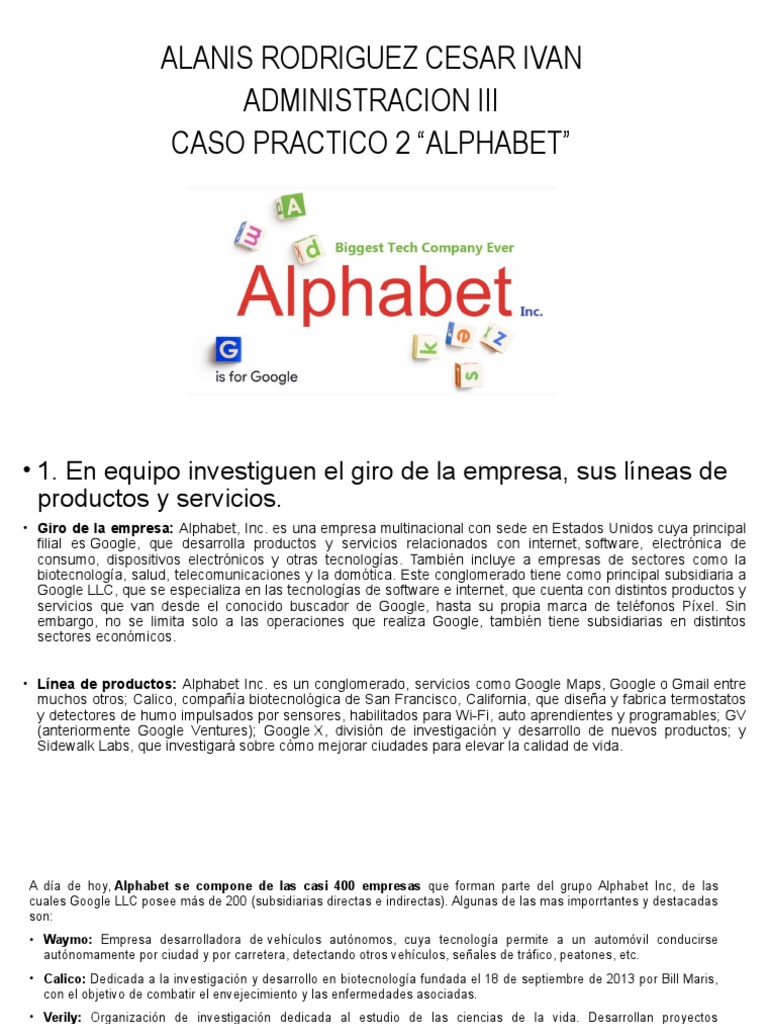 Alanis Rodriguez Cesar Ivan Caso Practico | PDF | Alphabet Inc. | Informática