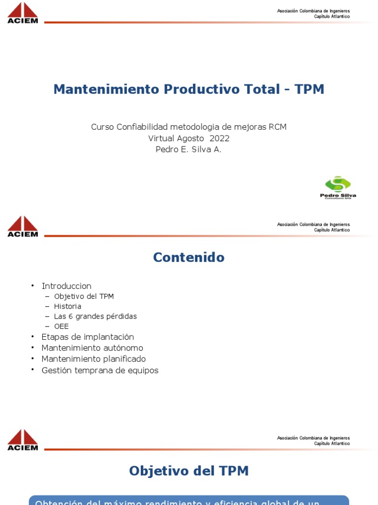 Mantenimiento Productivo Total - TPM | PDF | Science | Business