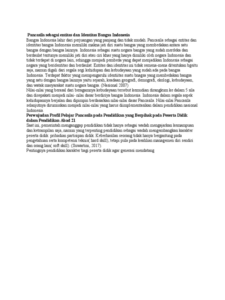 Identitas Bangsa Indonesia | PDF