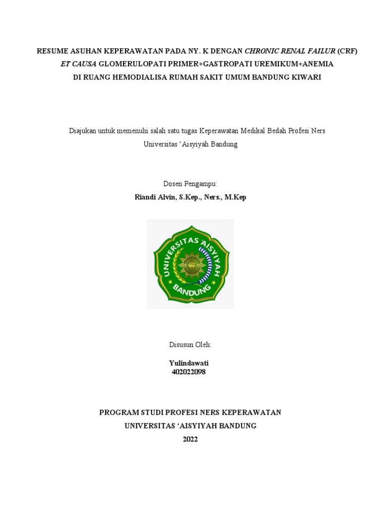 Resume Kasus Pasien HD | PDF