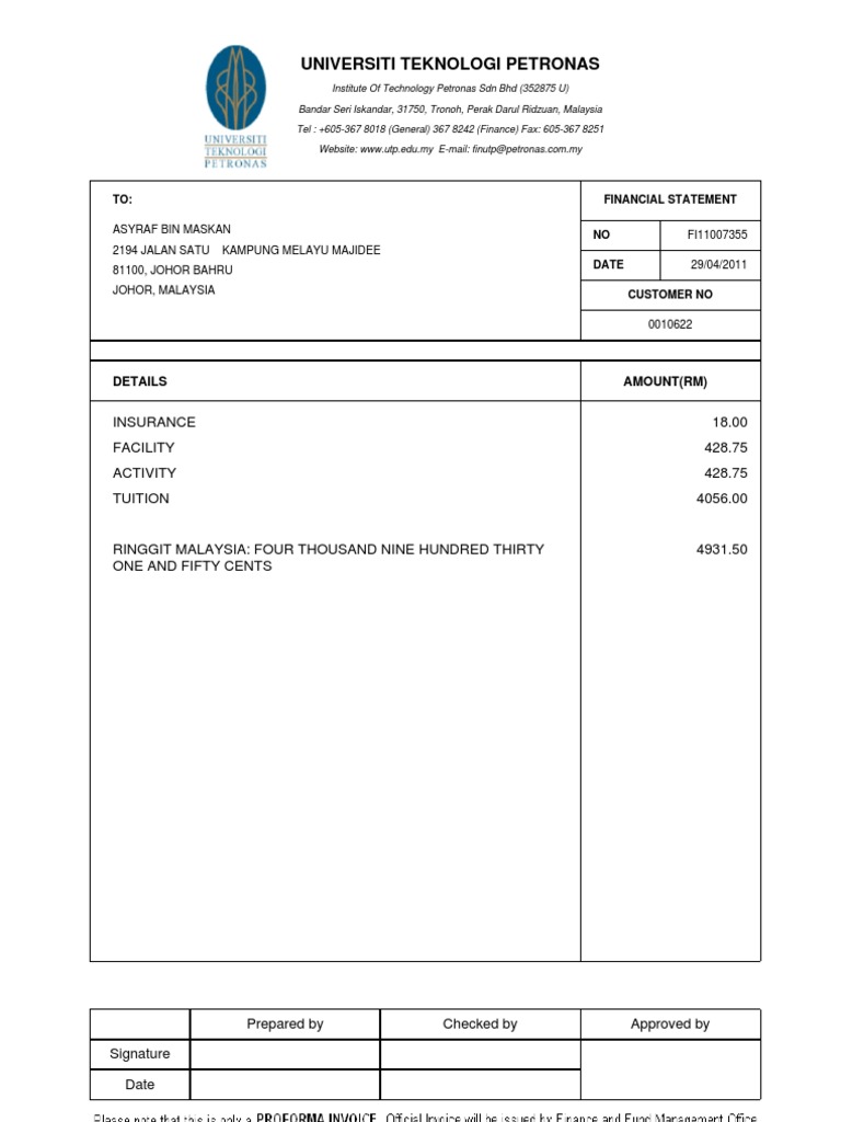 UTP Financial Statement Overview | PDF | Business