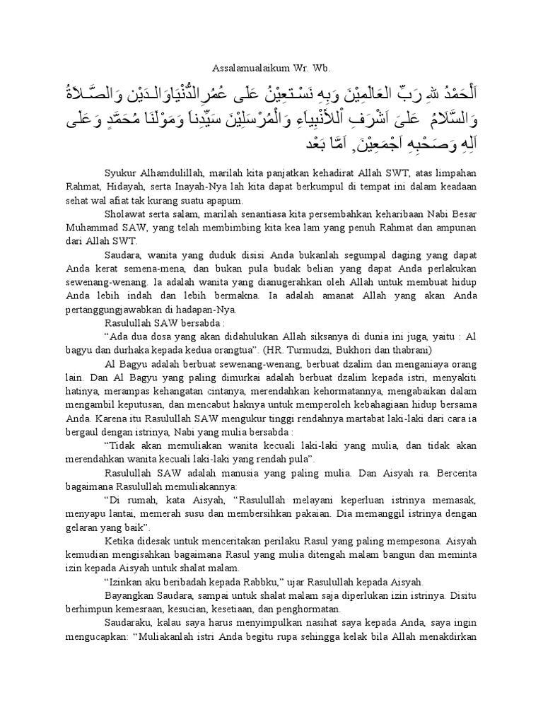 Ceramah Pernikahan | PDF