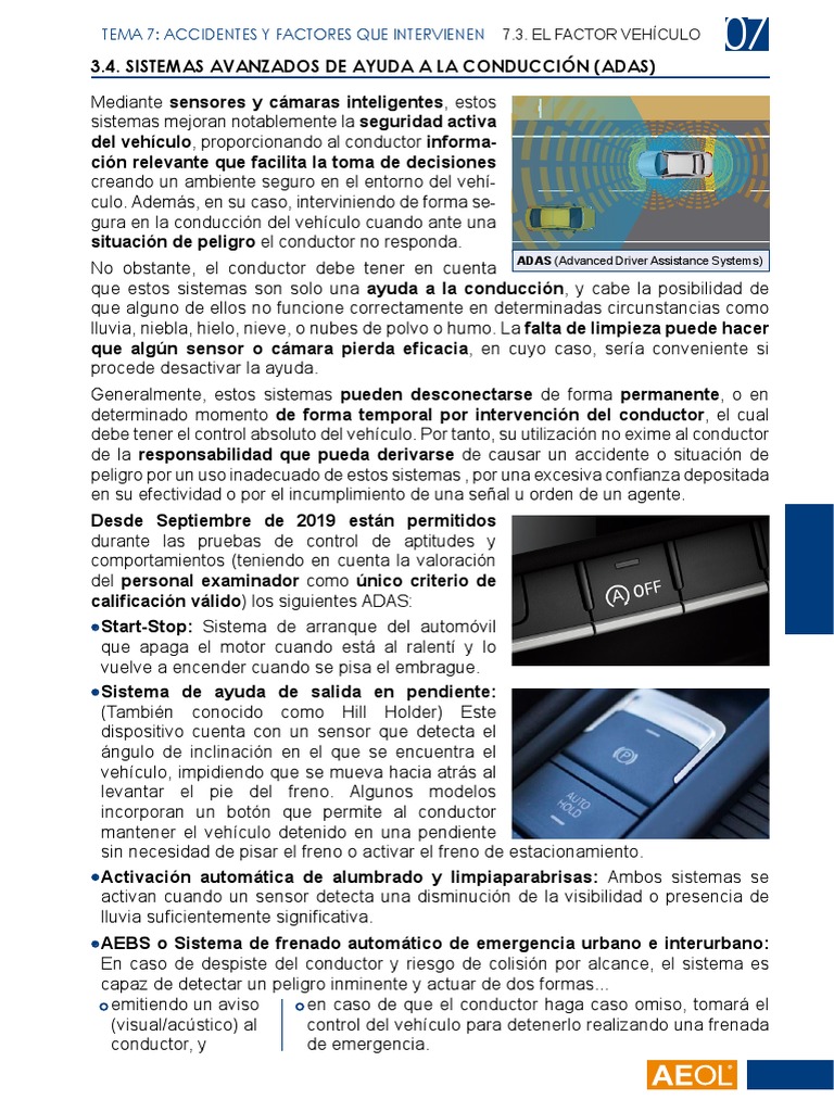 Sistema ADAS | PDF | Ligero | Tecnología de vehículos