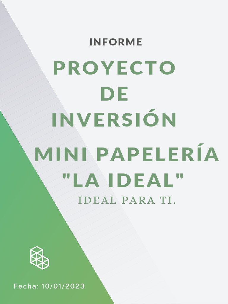 Informe Mini Papeleria | PDF | Iniciativa empresarial | Cliente