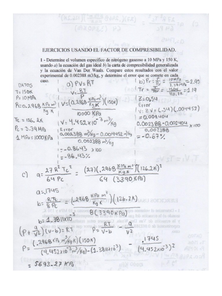 Ejercicios Usando Ecuaciones de Estado - PIOQUINTO RAMOS JONATHAN URIEL ...