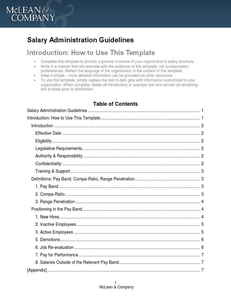 Salary Administration Guidelines | PDF | Salary | Employment