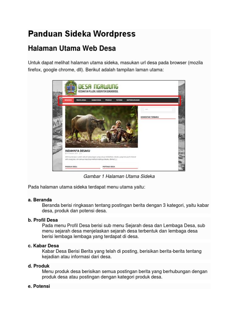 Panduan Website Sideka | PDF