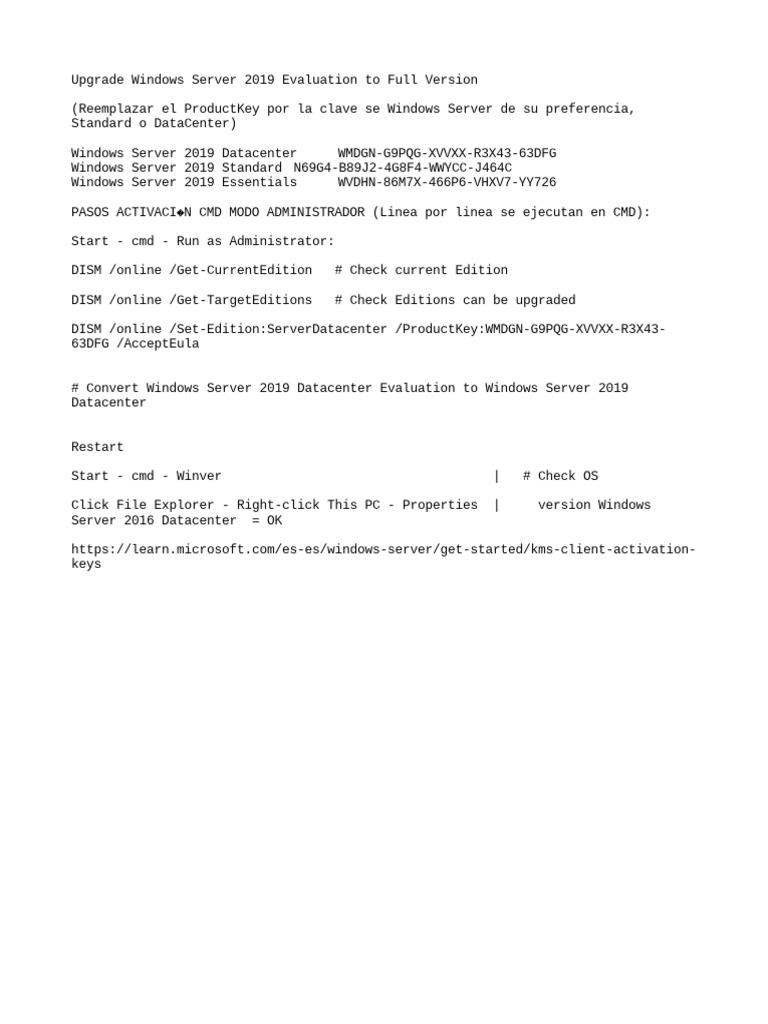 Upgrade Windows Server 2019 Evaluation To Full Version Pdf 7085