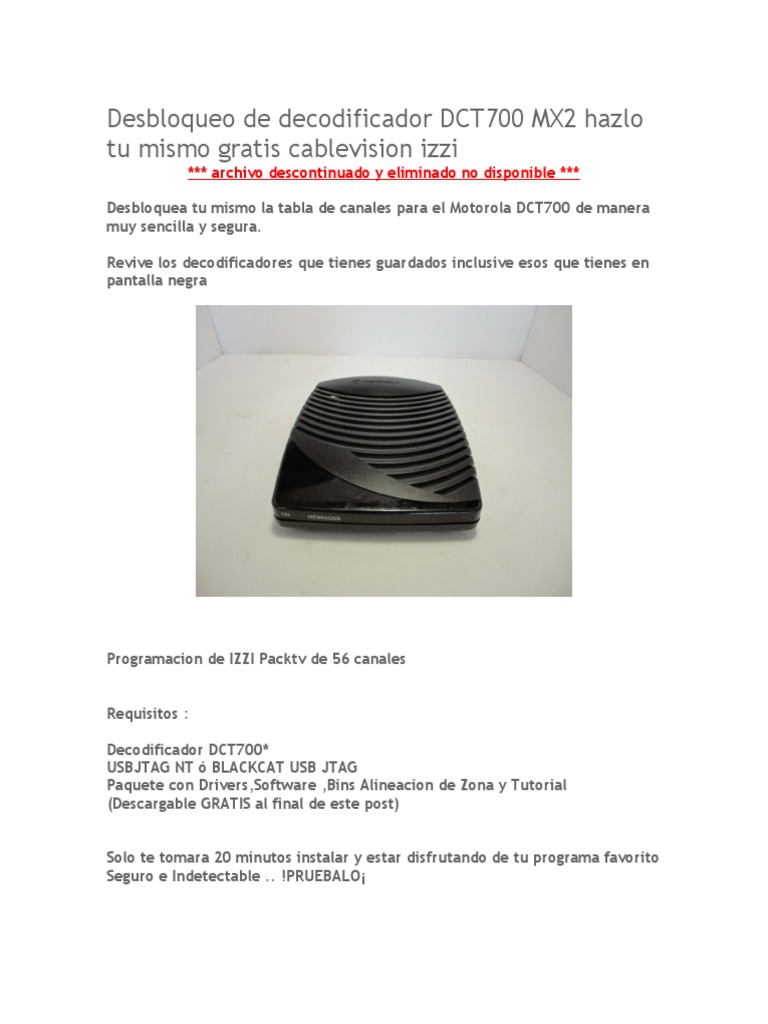 Motorola DCT700 | PDF | Software | Desarrollo de software