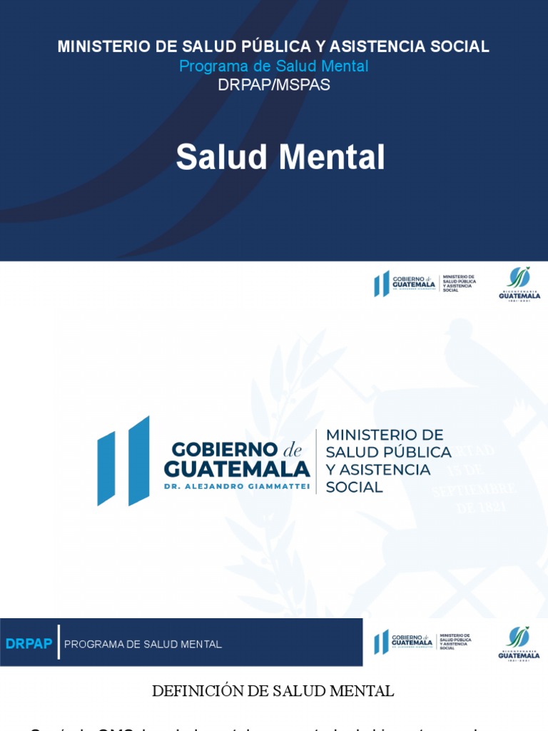 MSPAS Salud Mental | PDF | Salud mental | Ciencias de la Salud