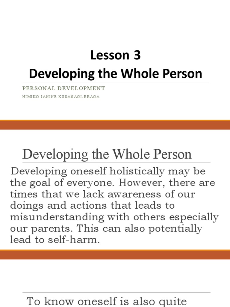 Developing the Whole Person Holistically | PDF | Adolescence | Emotions