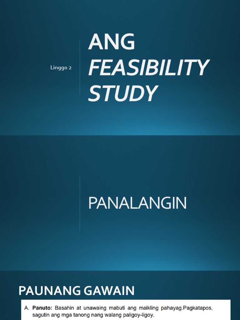 2.2 Ang Feasibility Study | PDF