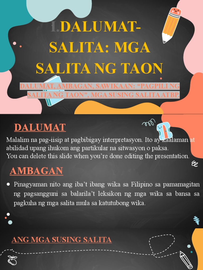 Gned 12 Week 4 Dalumat, Ambagan, Sawikaan | PDF