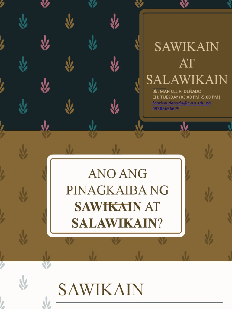 IV - Antas NG Wika Sawikain-At-salawikain | PDF