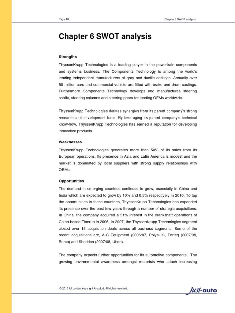 Casting SWOT Analysis | PDF | Business