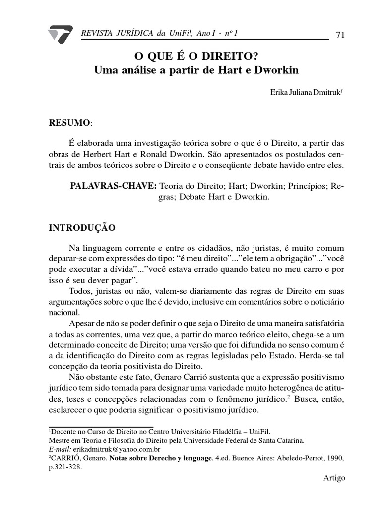 Análise Dworkin I | PDF