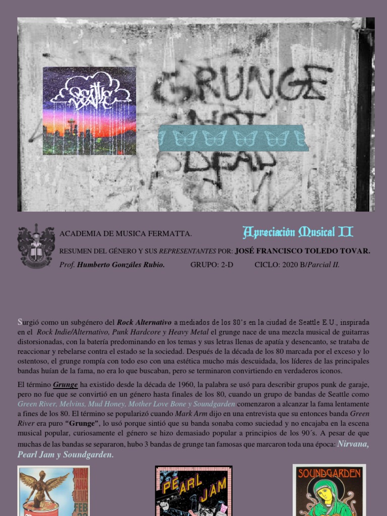 Grunge Francisco Toledo 14123 | PDF | Grunge | Nirvana (banda)