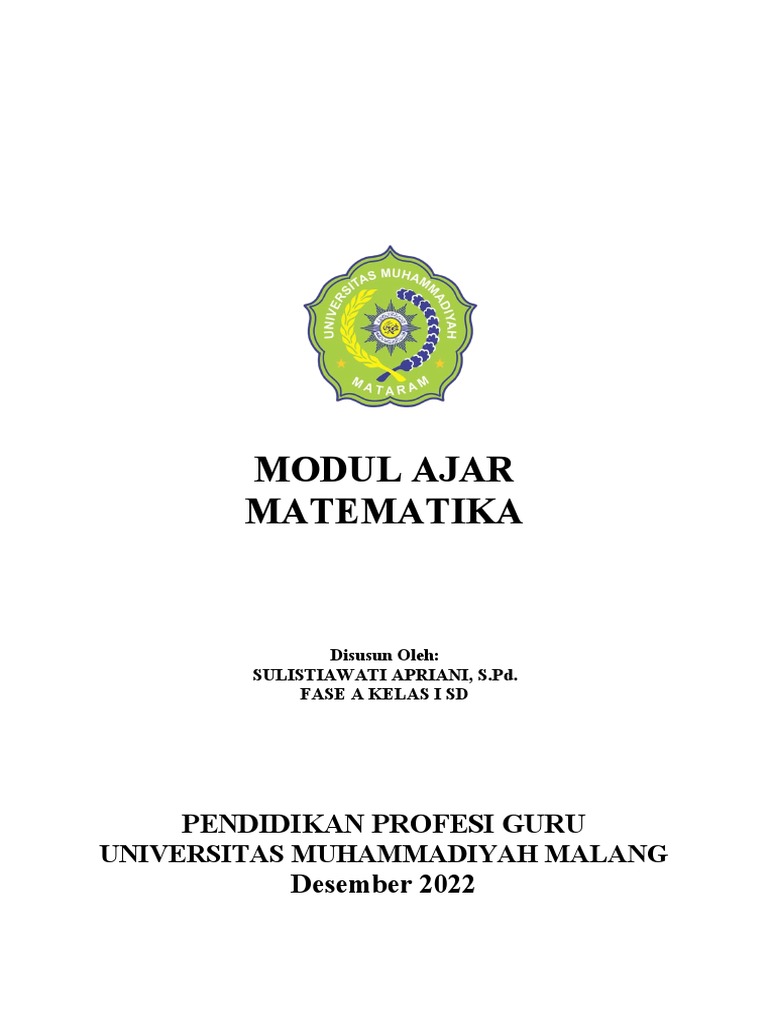Modul Ajar Matematika | PDF | Karier & Perkembangan