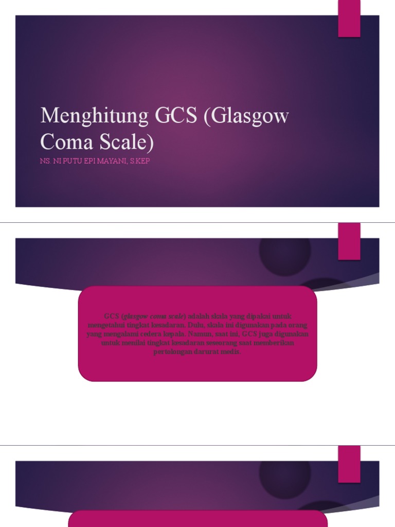 Menghitung GCS (Glasgow Coma Scale) | PDF