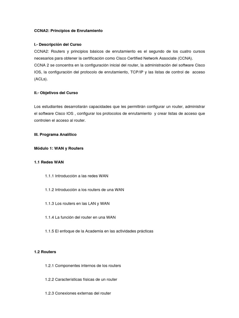Ccna 2 Pdf Enrutador Computación Certificaciones De Cisco