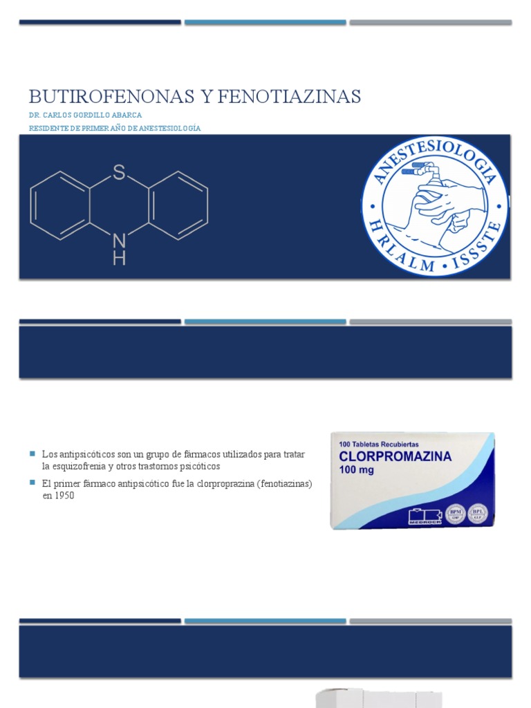 Butirofenonas y Fenotiazinas | PDF | Antipsicótico | Drogas