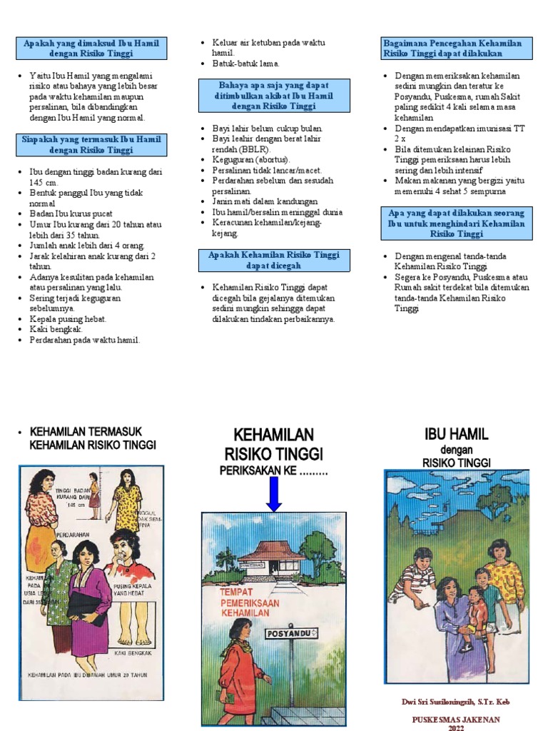 Leaflet Kehamilan Resti | PDF