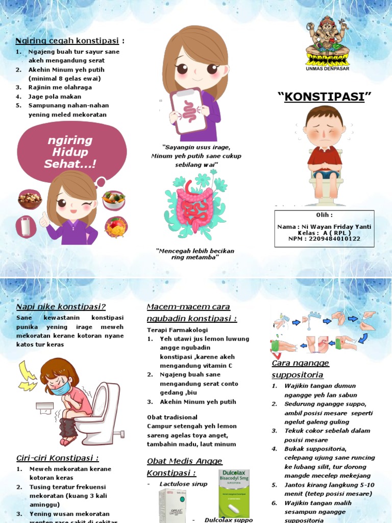 Leaflet Konstipasi | PDF
