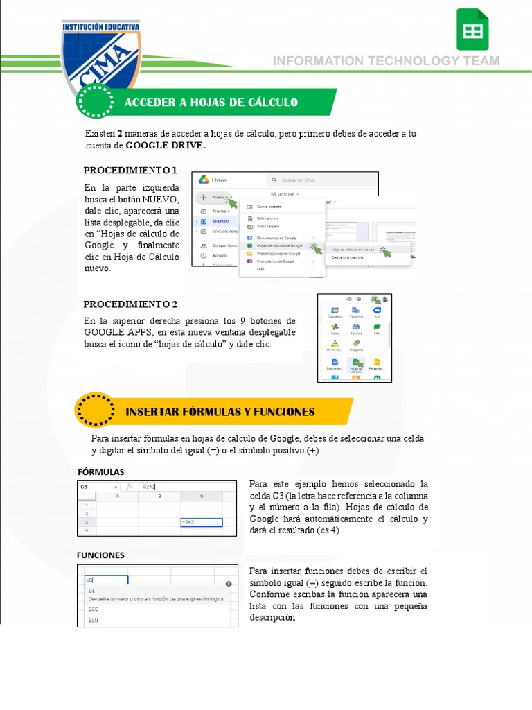 Hojas de Cálculo | PDF | Hoja de cálculo | Desarrollo de software
