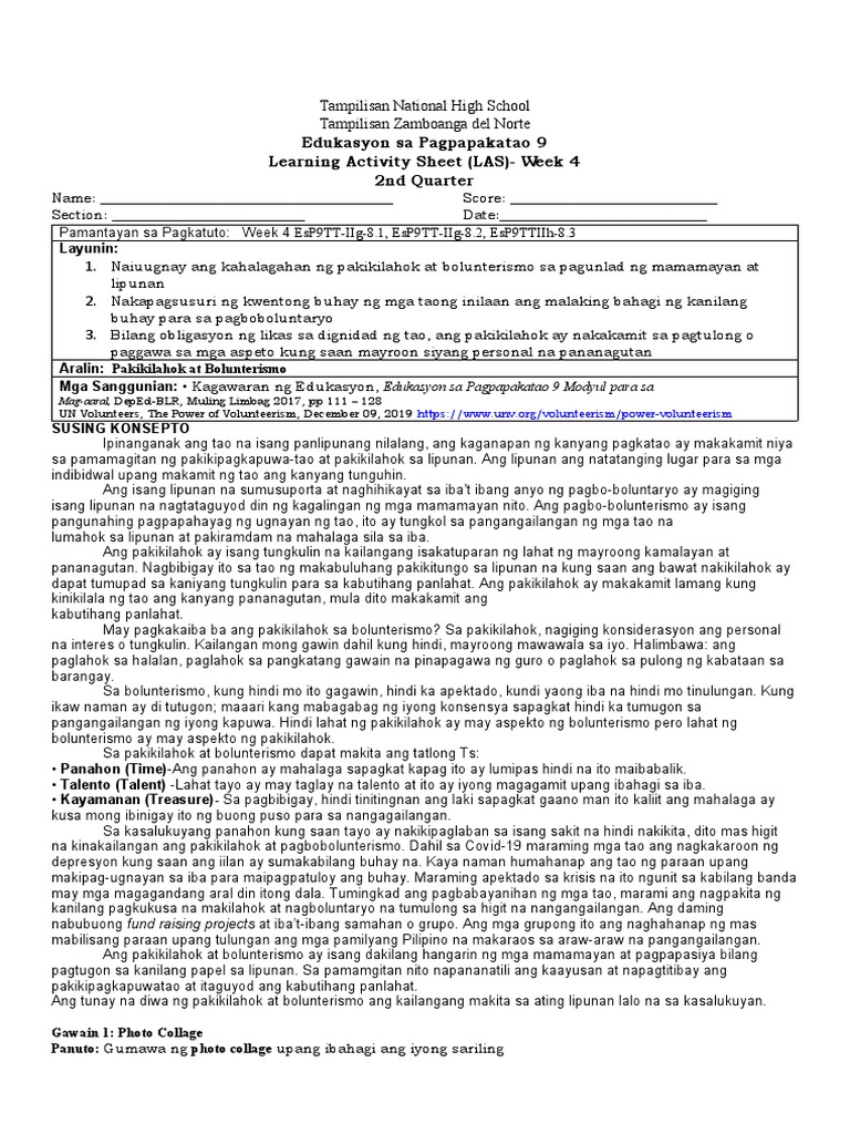 Las Q2 Week 1-Esp9 | PDF