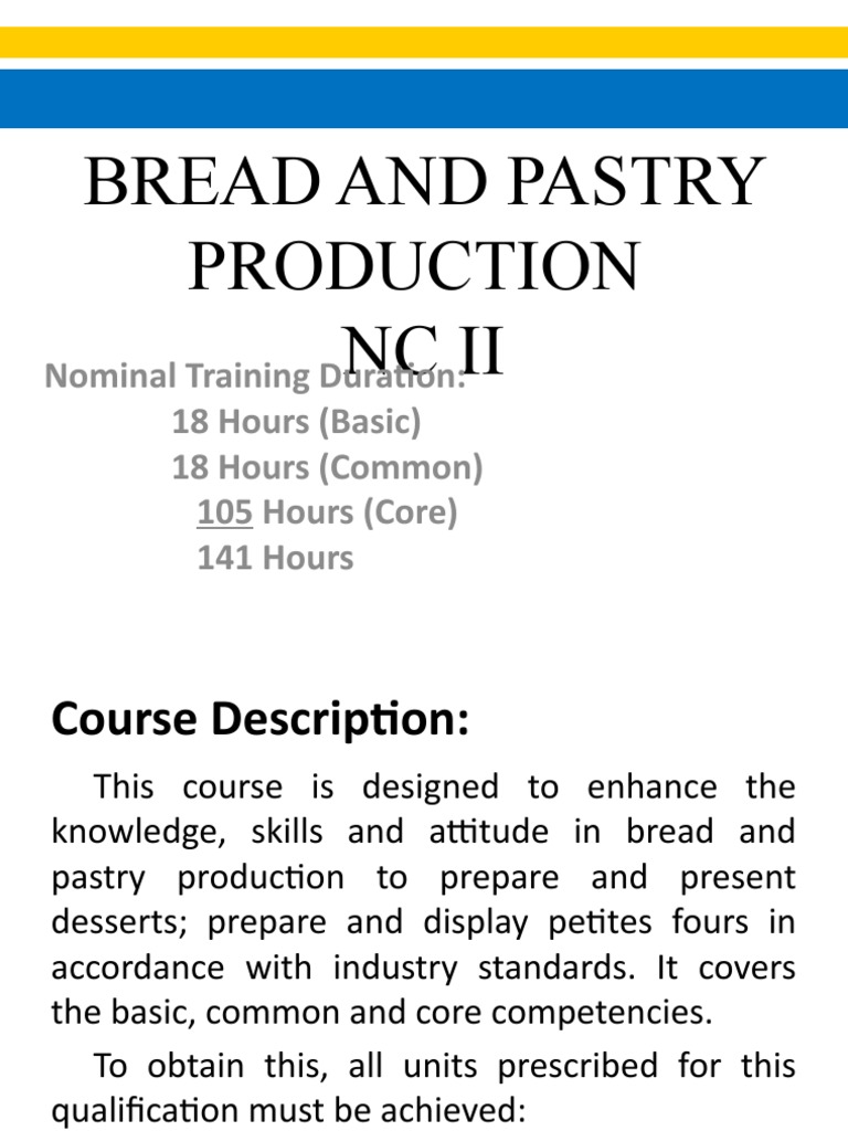 BREAD AND PASTRY NC II Module | PDF | Flour | Breads