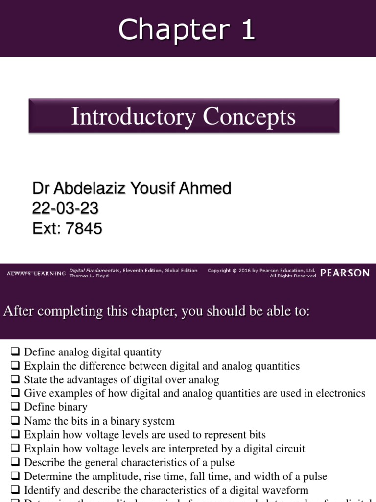 Digital Electronics Chapter 1 | Download Free PDF | Digital Signal | Bit