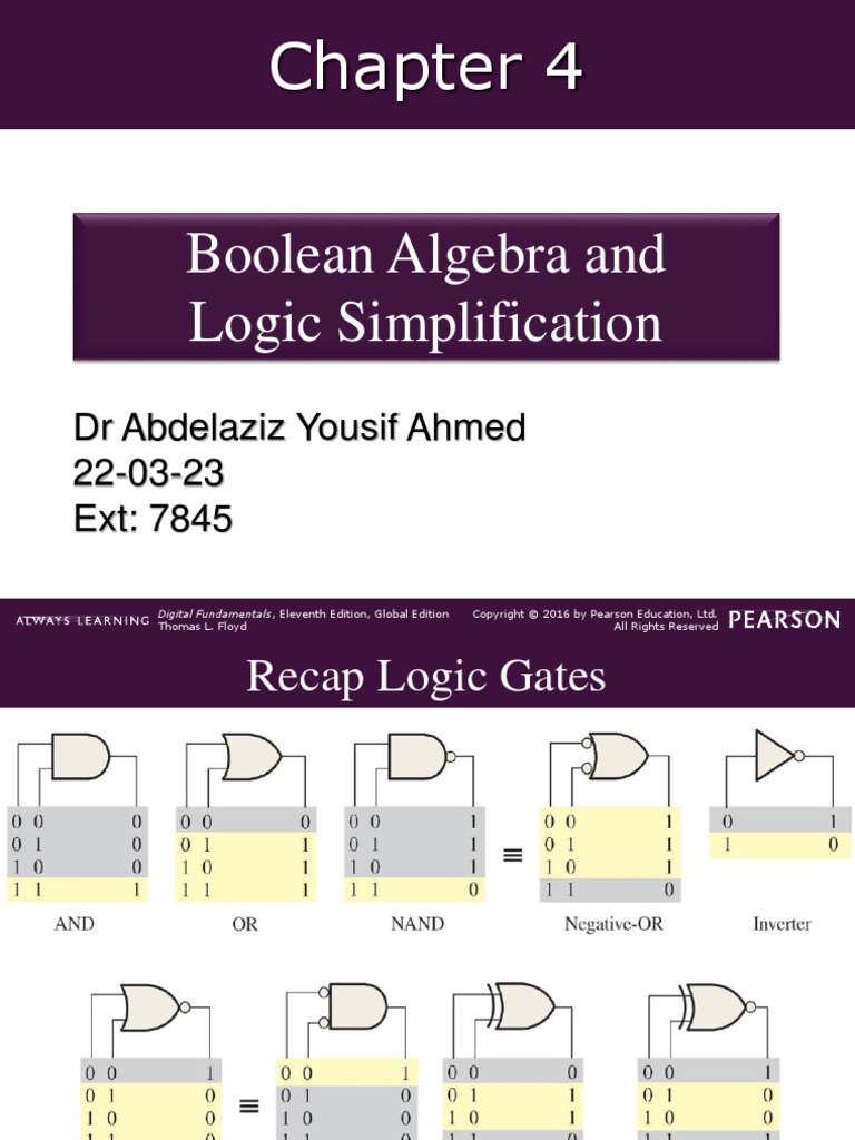 Digital Electronics Chapter 4 | PDF | Mathematical Logic | Logic