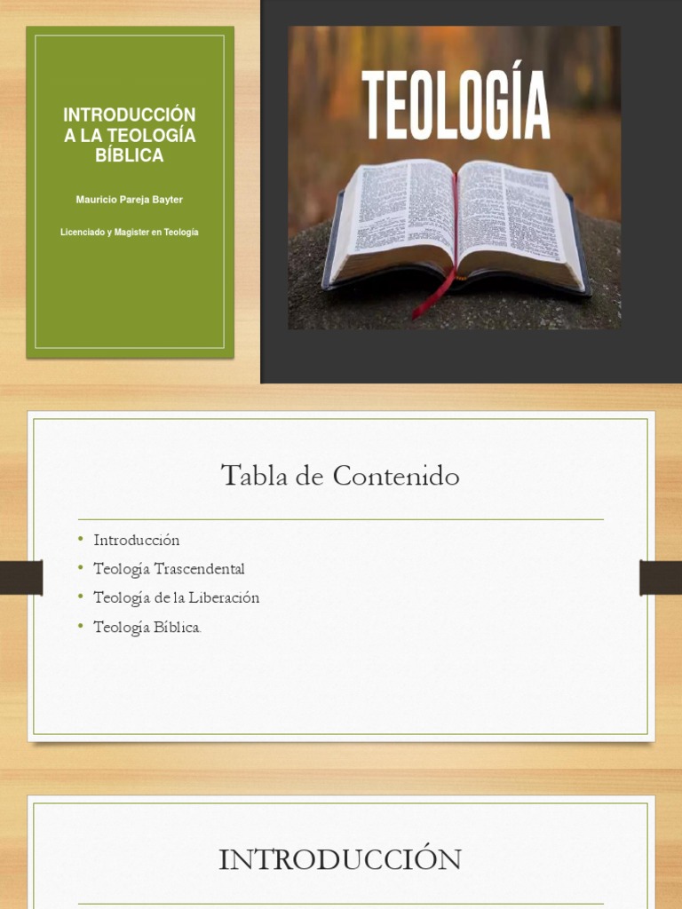 1 - Introducción A La Teología | PDF | Teología | Biblia
