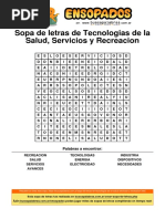 Sopa de Letras: Tecnología y Ciencia | PDF