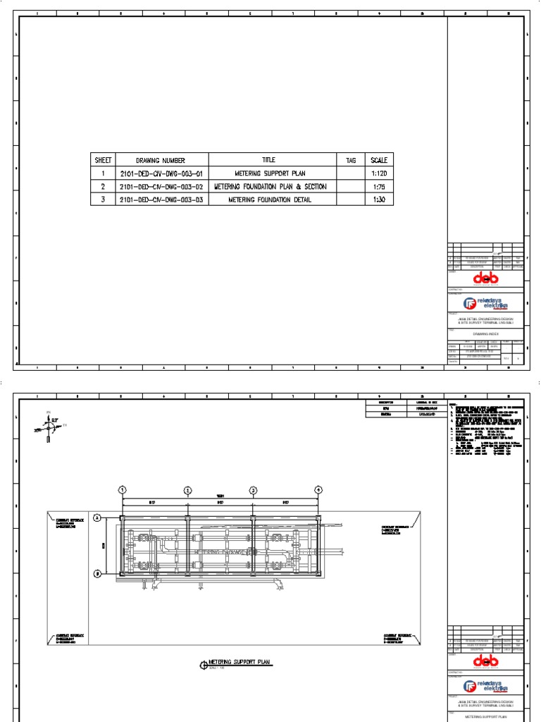 2101-Ded-Civ-Dwg-003 Metering Support & Foundation - Rev A - Rifr - Replace 16-12-22 | PDF ...