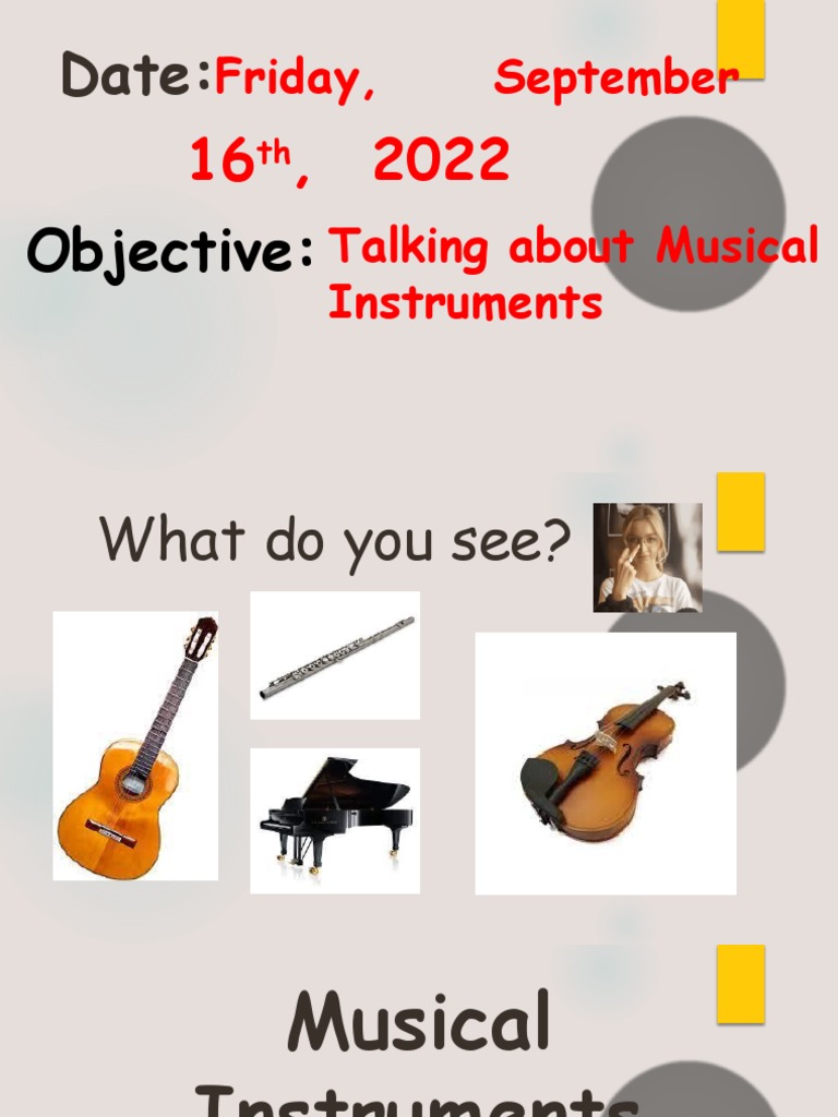 Musical Instruments for Grades 1-4 | PDF | Musical Instruments ...