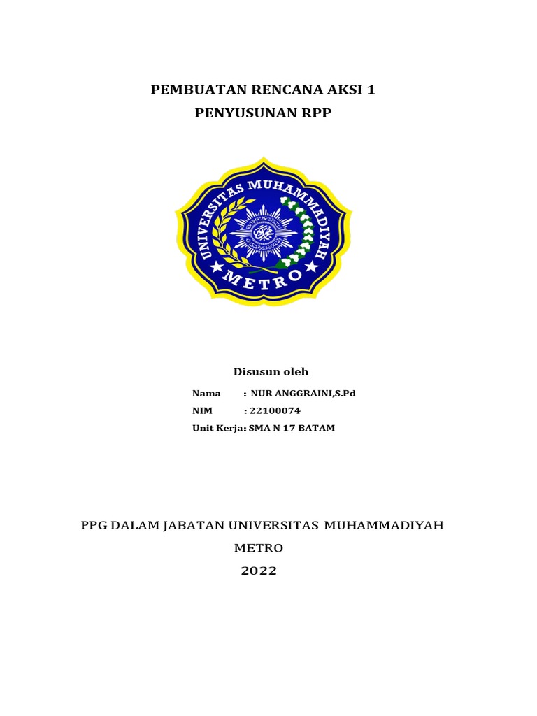 Rencana Aksi 1 Nur Anggraini (Revisi) | PDF | Karier & Perkembangan
