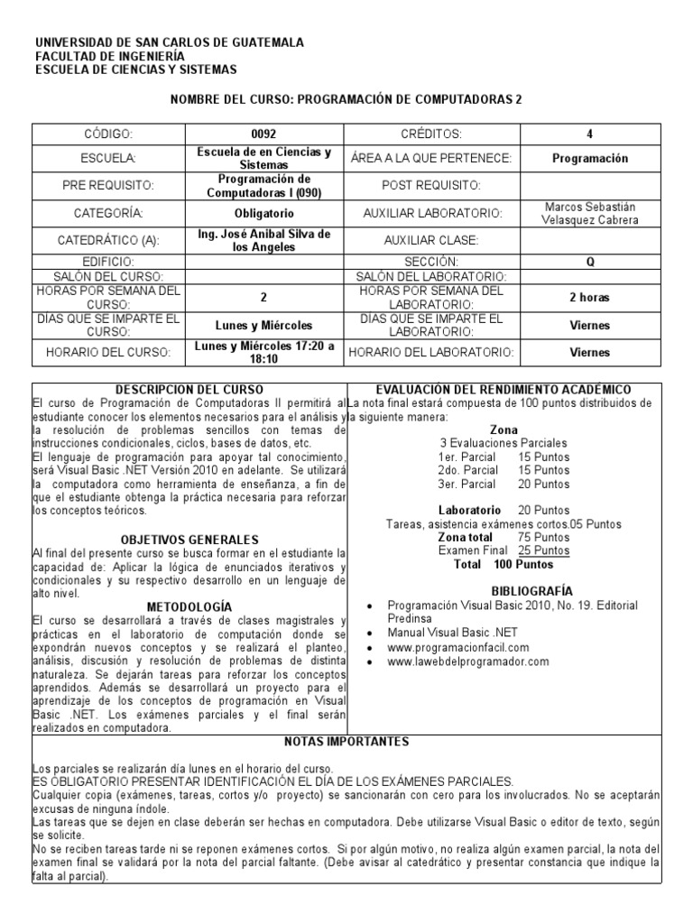 Curso de Programación en Visual Basic .NET | PDF | Básico ...