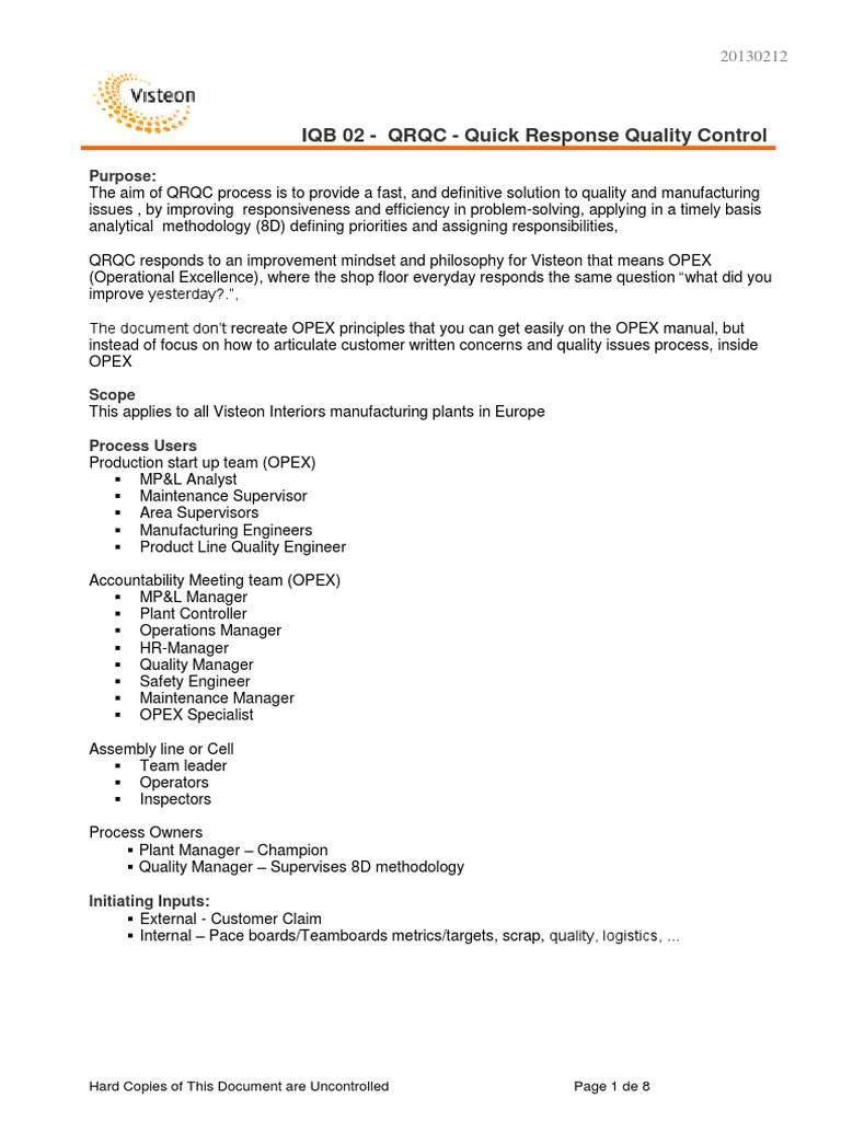 IQB 02 QRQC Quick Response Quality Control | Download Free PDF | Business