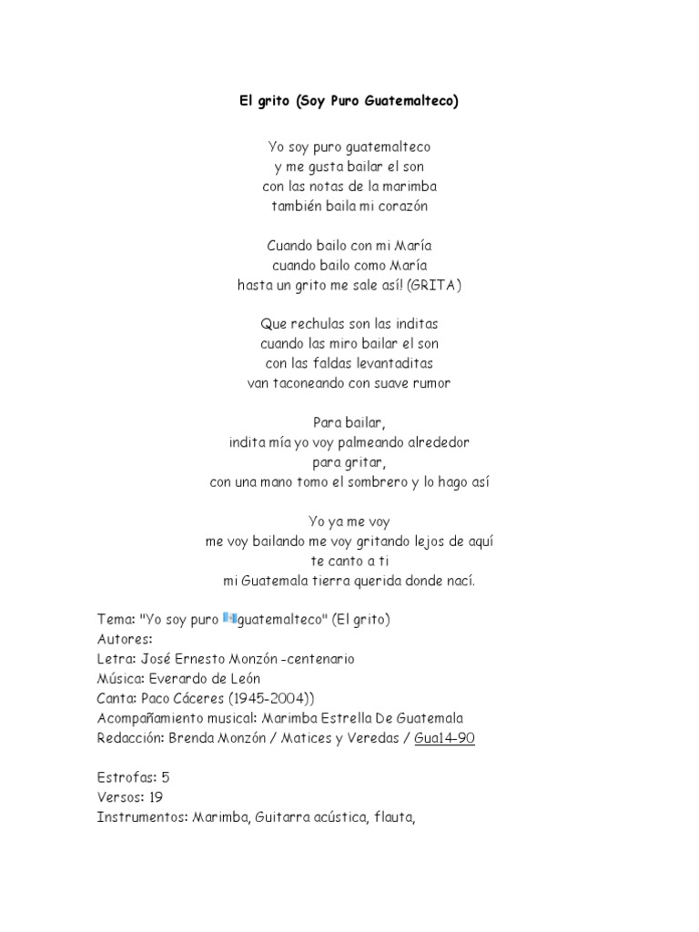 Cancion Guatemalteca | PDF