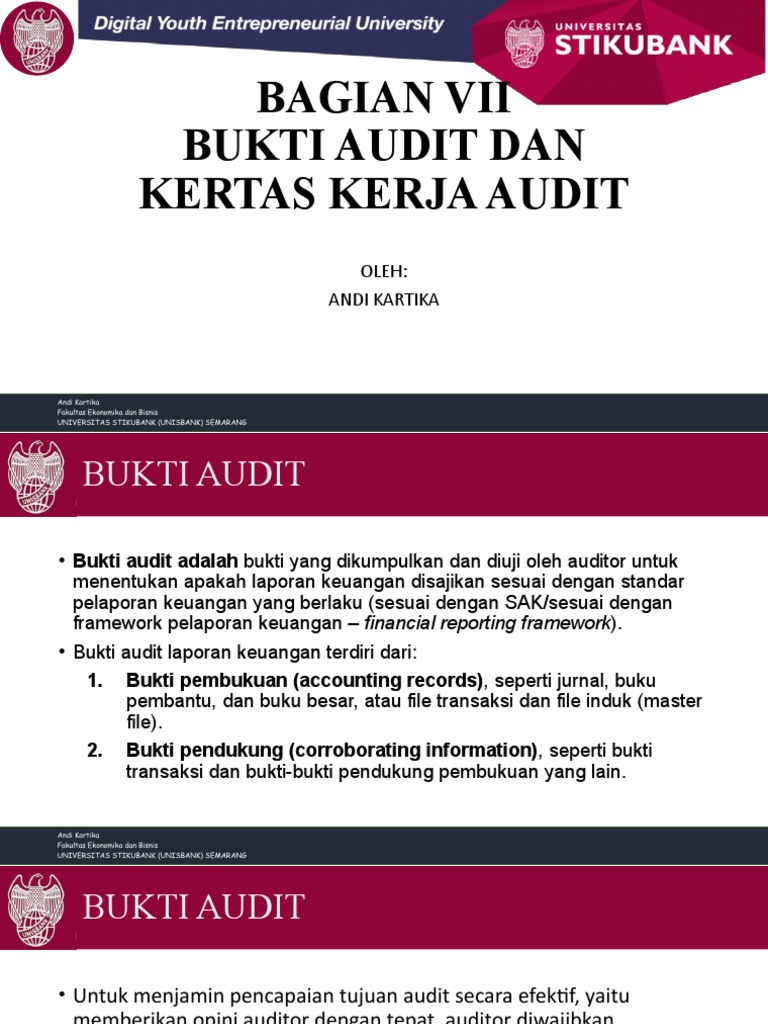 Materi 8 - Bukti Audit Dan Kertas Kerja Audit | PDF