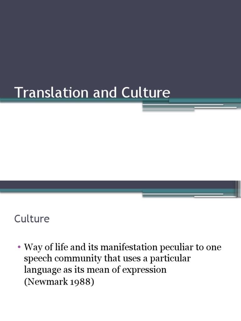 Translation and Culture | PDF