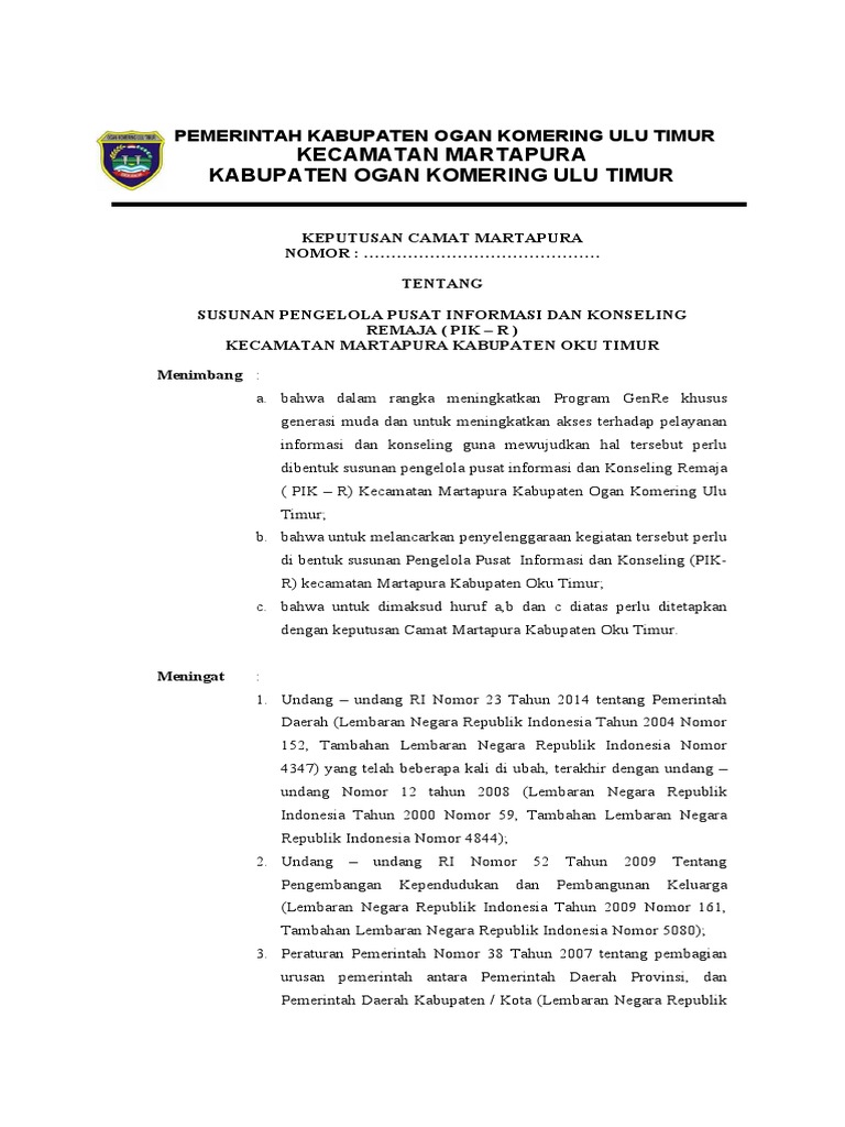 SK Camat Pik R | PDF