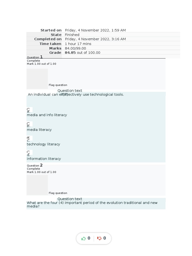 Meil 2122 Media and Information Literacy 1st Sem Exam Compress | PDF | Information Age | Information