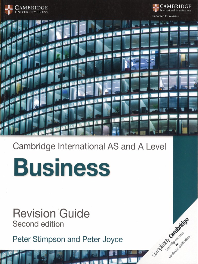Cambridge International As and A Level Business Revision Guide | PDF