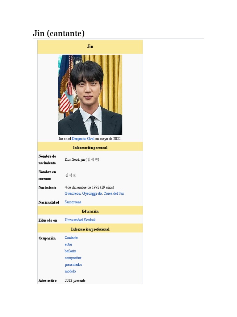 Biografia de Jin | PDF