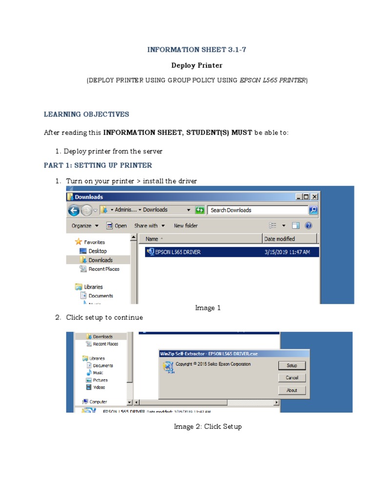 3.1-7 Printer Deployment - Copy (Full Permission) | PDF | Group Policy | Installation (Computer ...