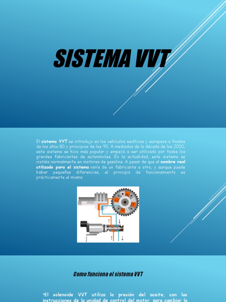 Funcionamiento del Sistema VVT en Motores | PDF