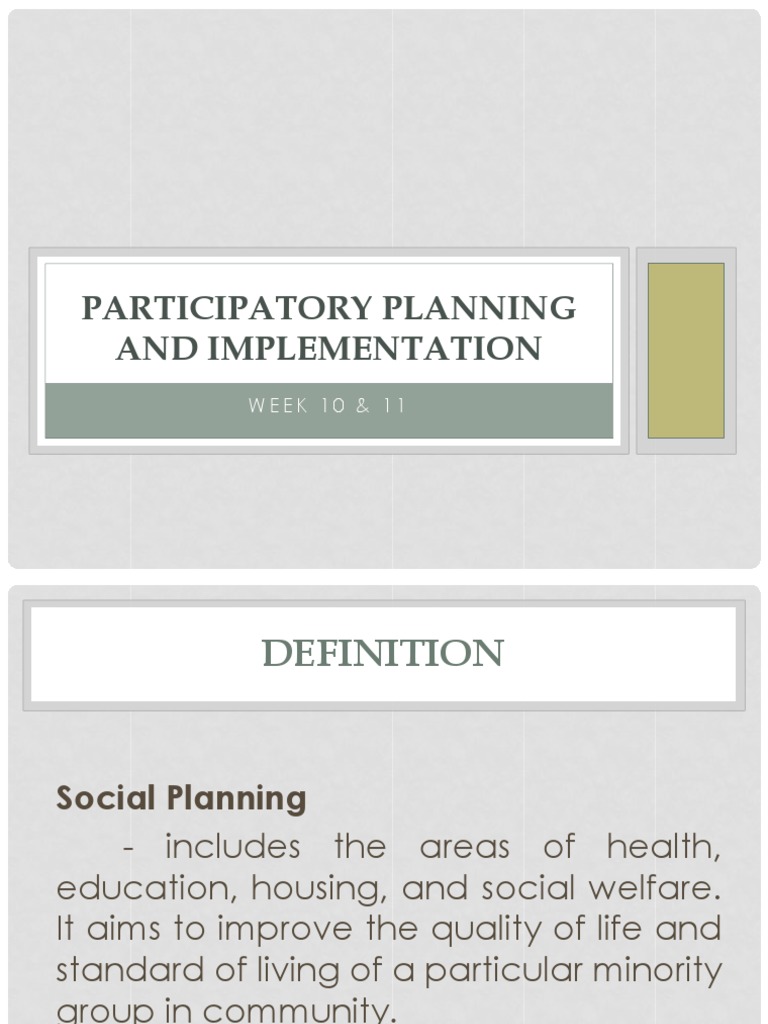 Participatory Planning and Implementation | PDF | Software Development ...